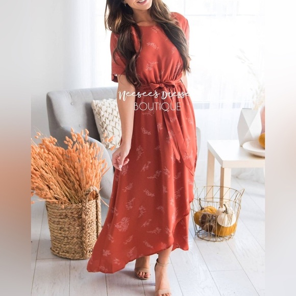 Roolee | Dresses | Roolee Rust Long Sleeve Dress | Poshmark